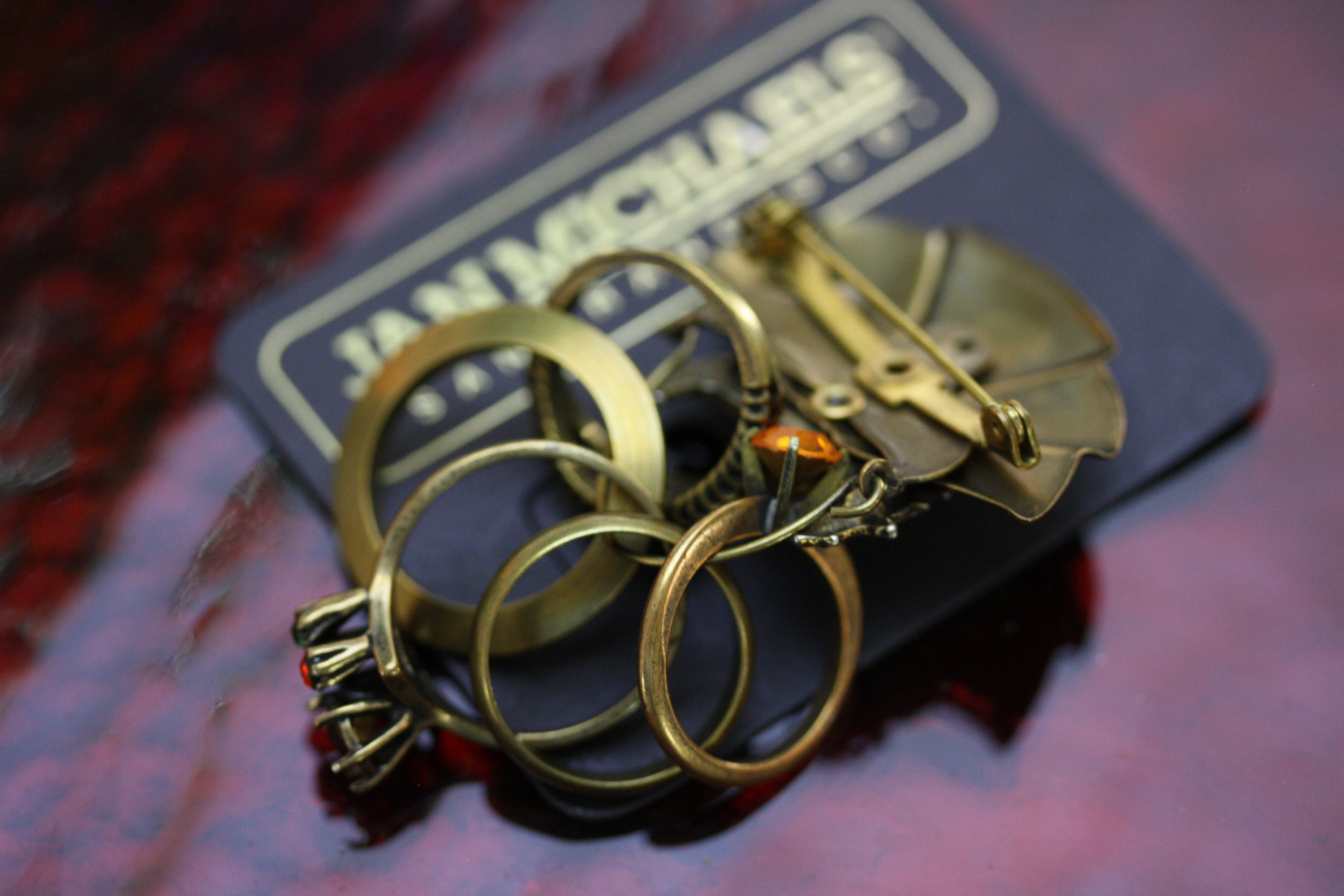 Jan Michaels San Francisco Vintage Opal Etruscan Brooch - Etsy