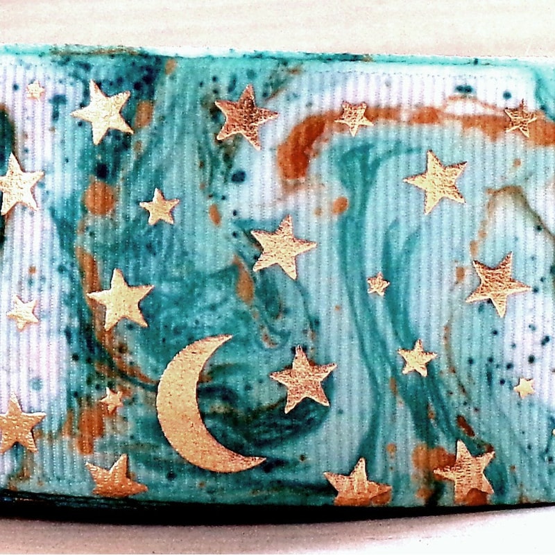 Moon and Stars Ribbon - Etsy