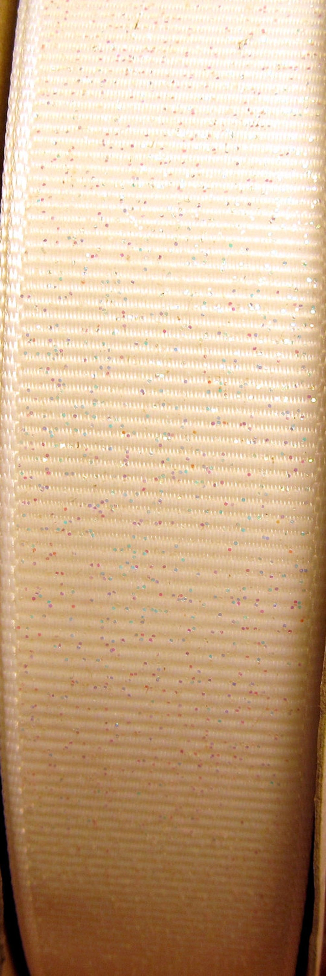 2 Yards 7/8" Bright White Solid Color Glitter Grosgrain Ribbon - Etsy