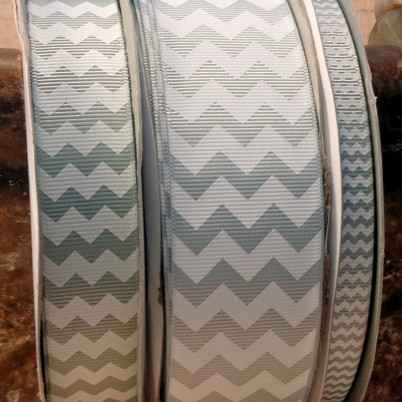 Gray Chevron Ribbon - Etsy