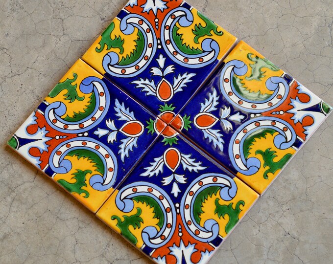 88 Pieces of Mexican Tiles 4x4 " - Etsy