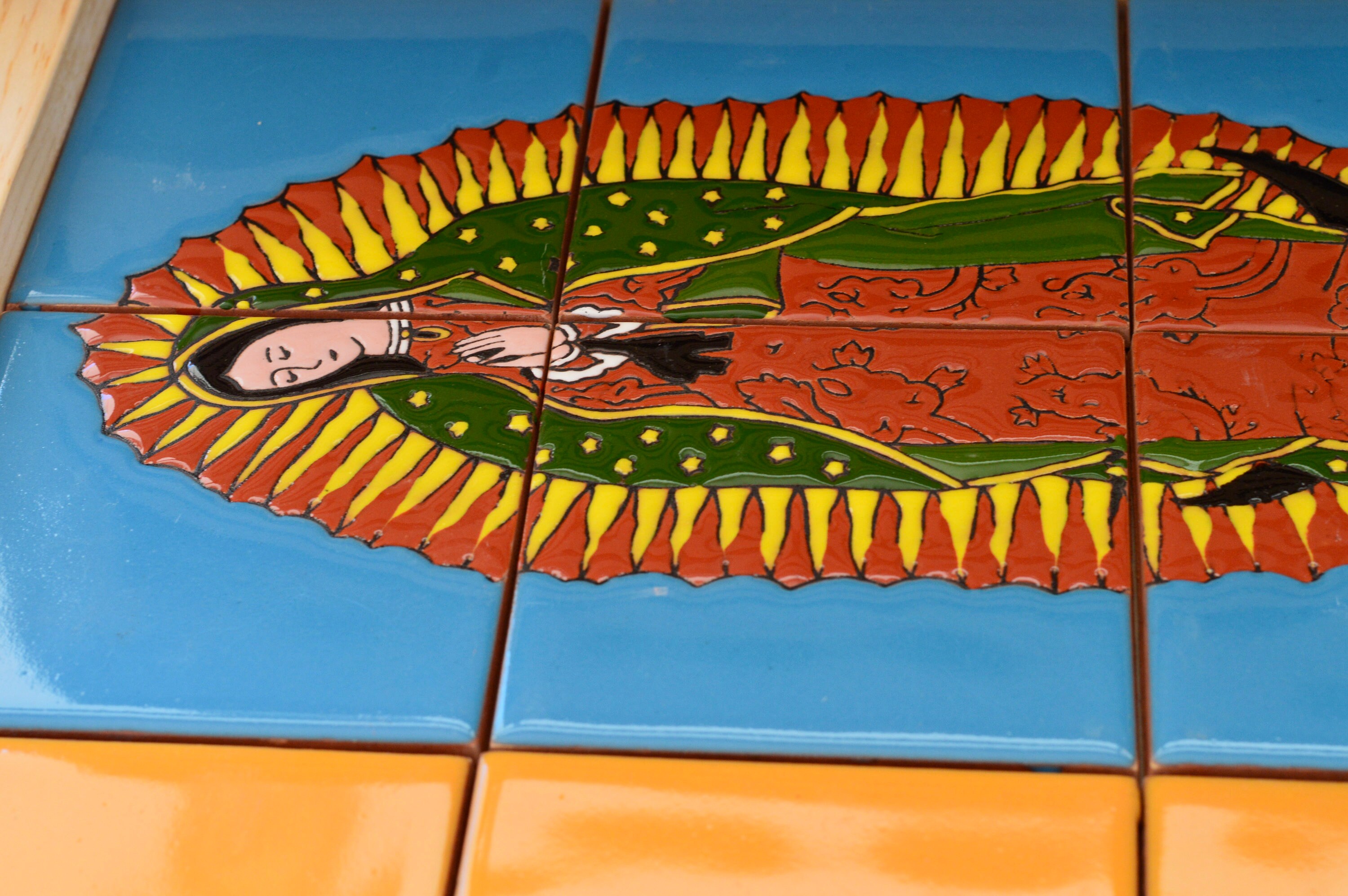 6 Pieces Mexican Tile Wall Mural - Etsy