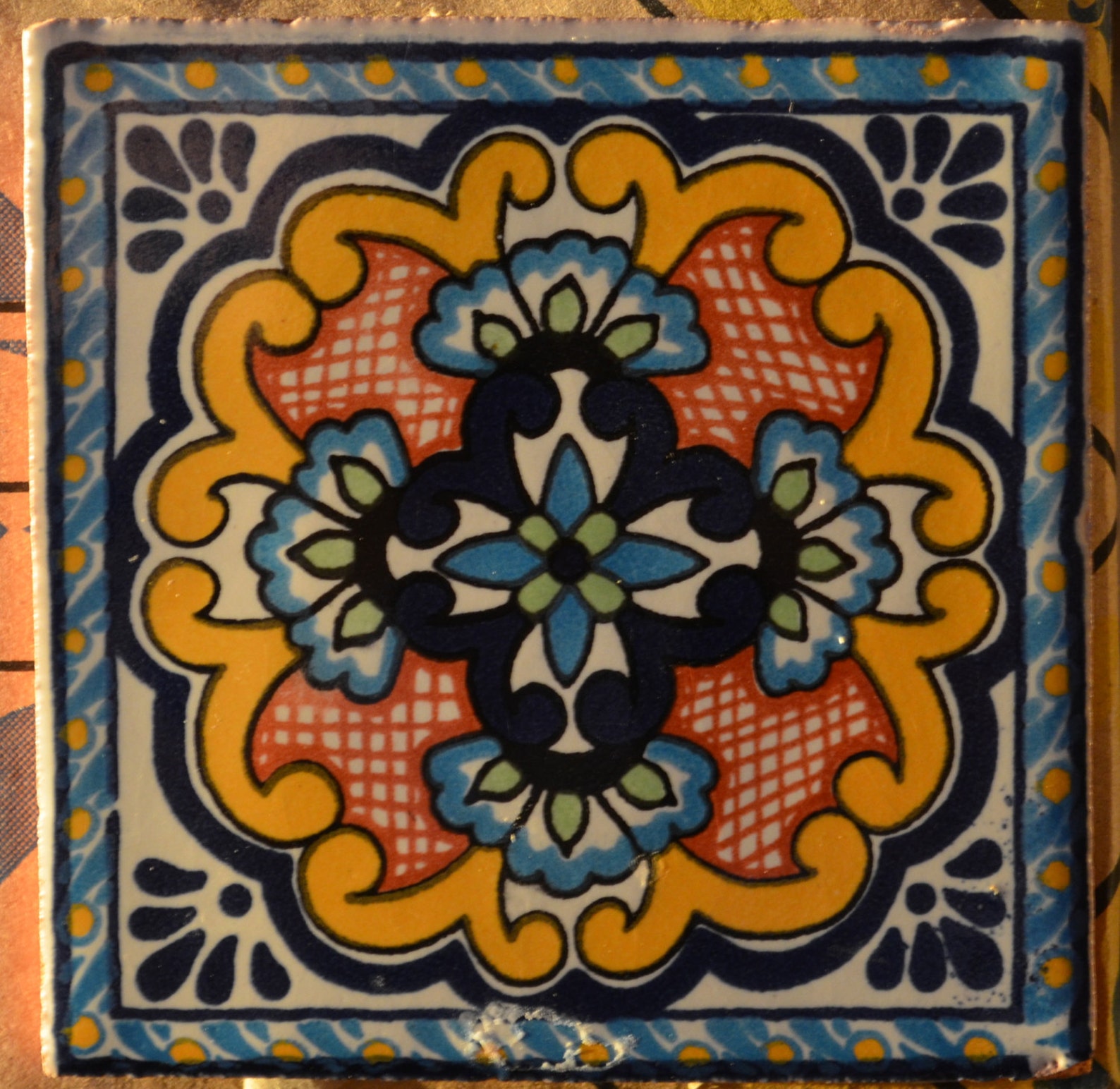 24 Mexican Talavera Tiles Handmade Hand Painted 4 x - Etsy