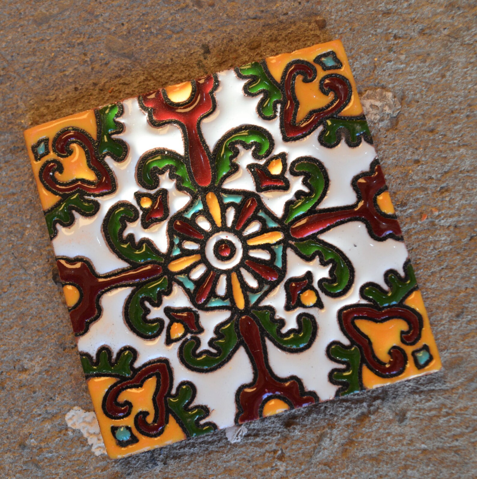 10 Mexican Talavera Tiles Handmade Hand Painted 4 x - Etsy