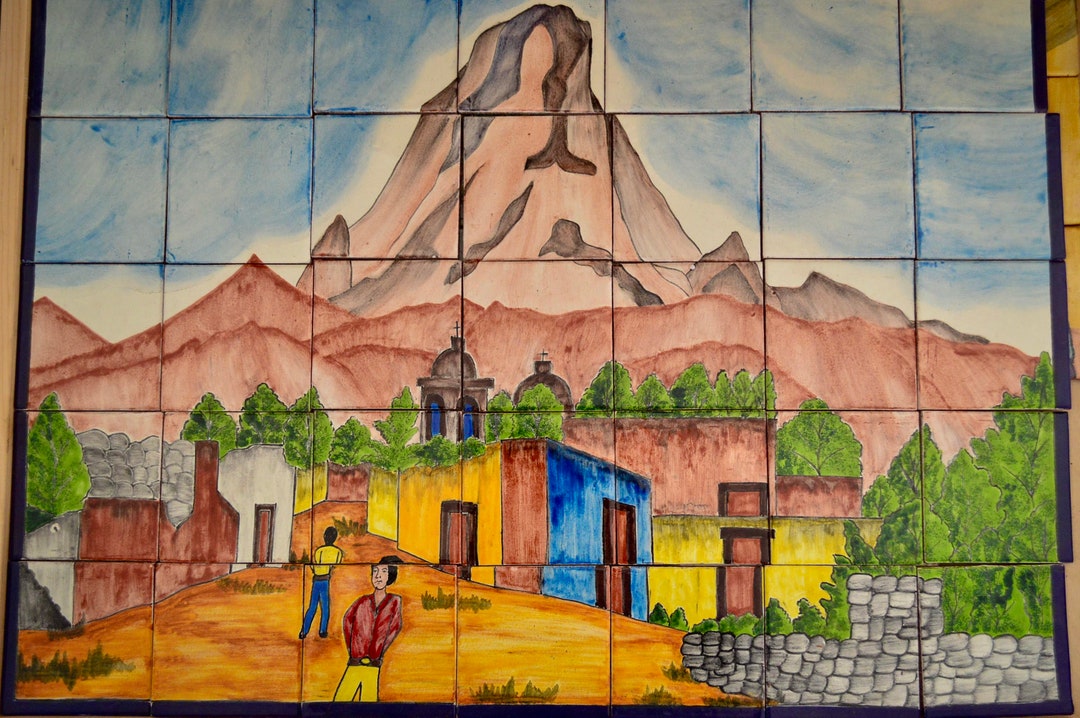 35 Pieces Mexican Tile Wall Mural - Etsy