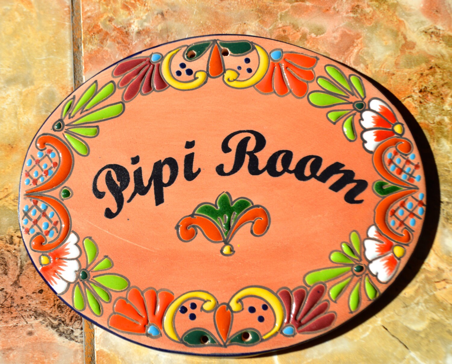 Talavera Sign/ Pipi Room - Etsy