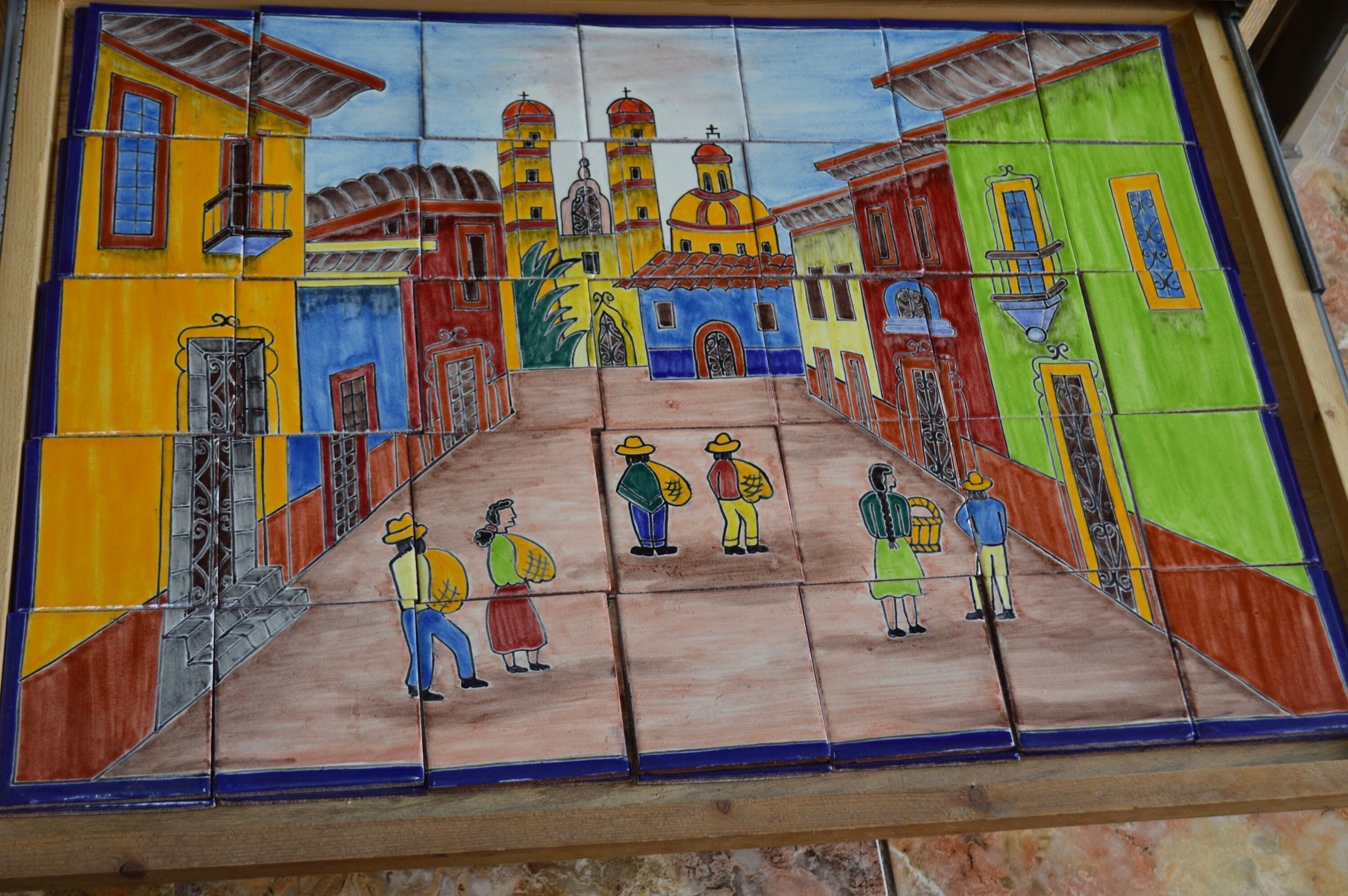 35 Pieces Mexican Tile Wall Mural - Etsy
