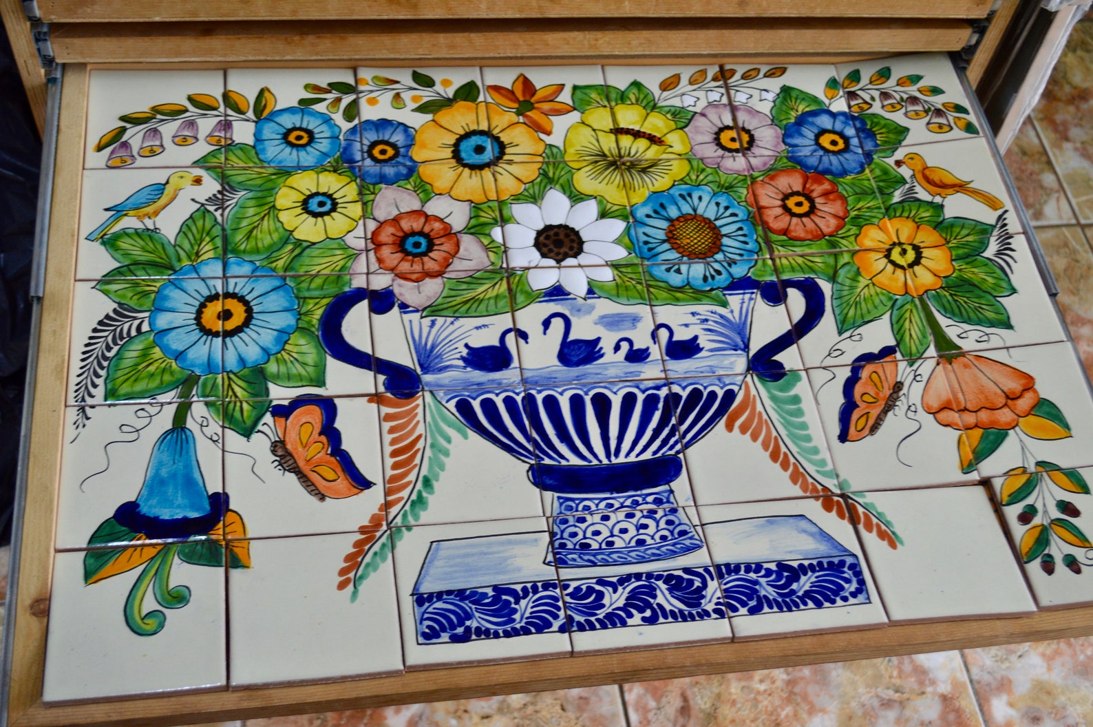 35 Pieces Mexican Tile Wall Mural - Etsy