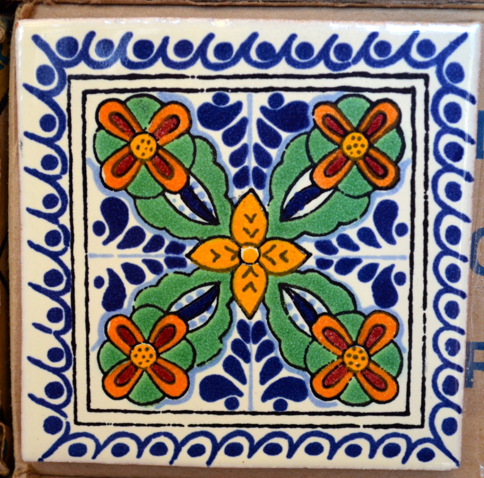90 Mexican Talavera Tiles Handmade-hand Painted 4 x - Etsy