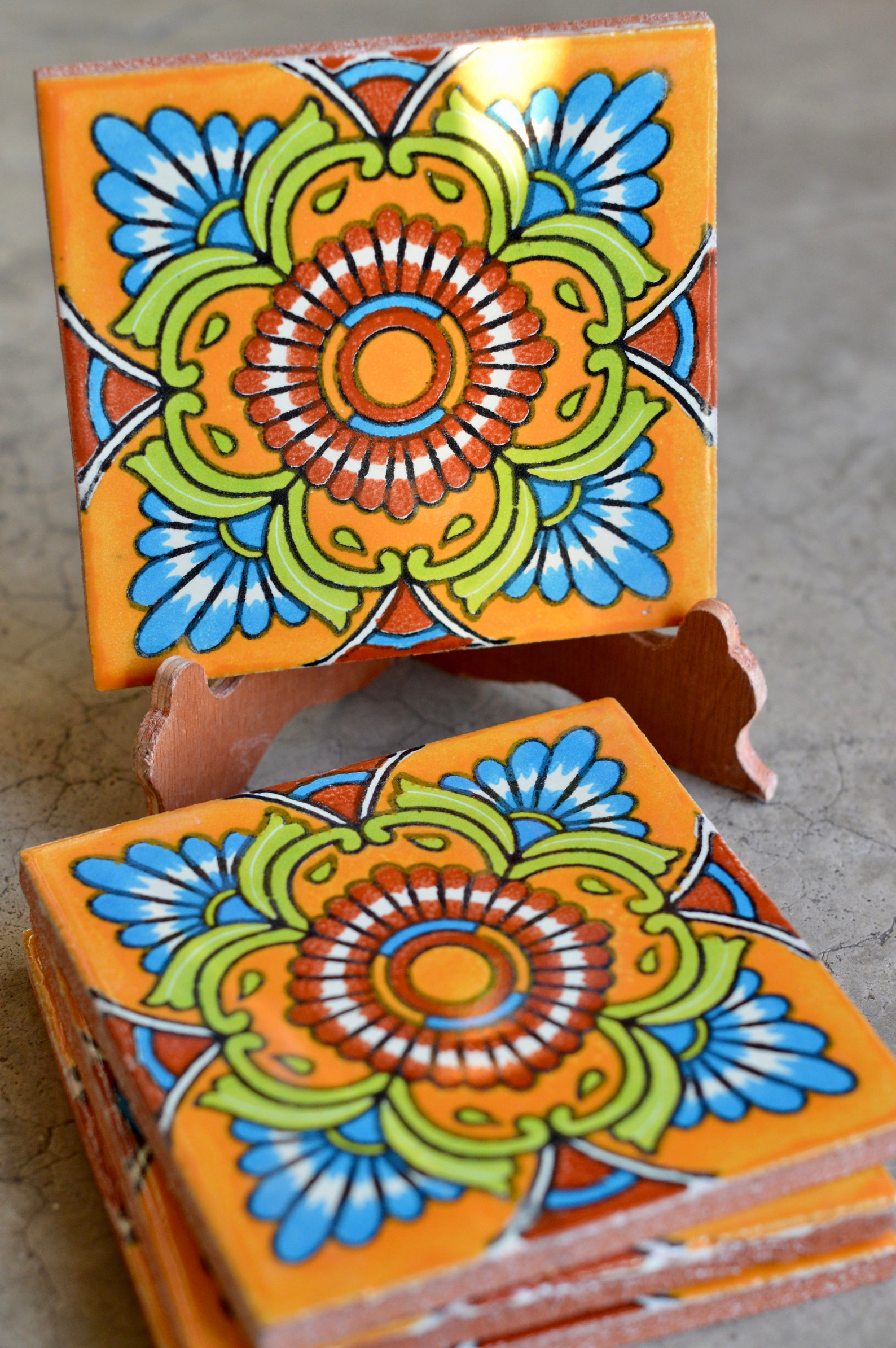 90 Mexican Tiles Hand Painted. - Etsy