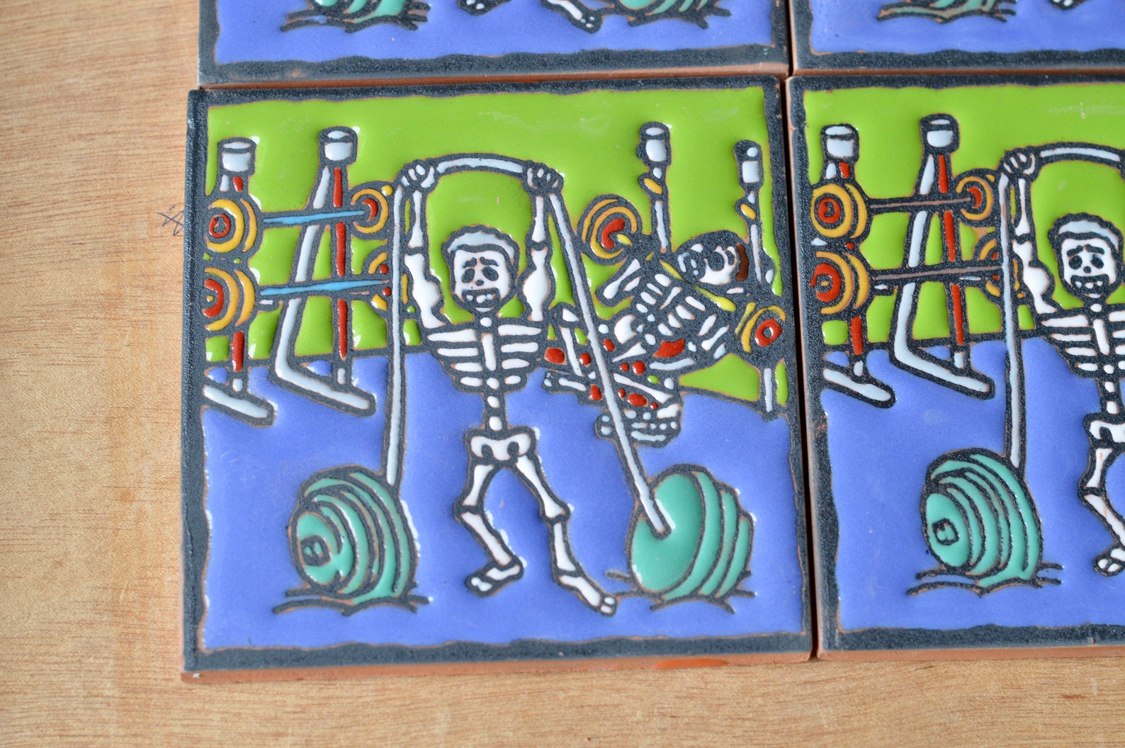 Talavera Mexican Tile- Day of the Dead / Catrín at the GMY - Etsy