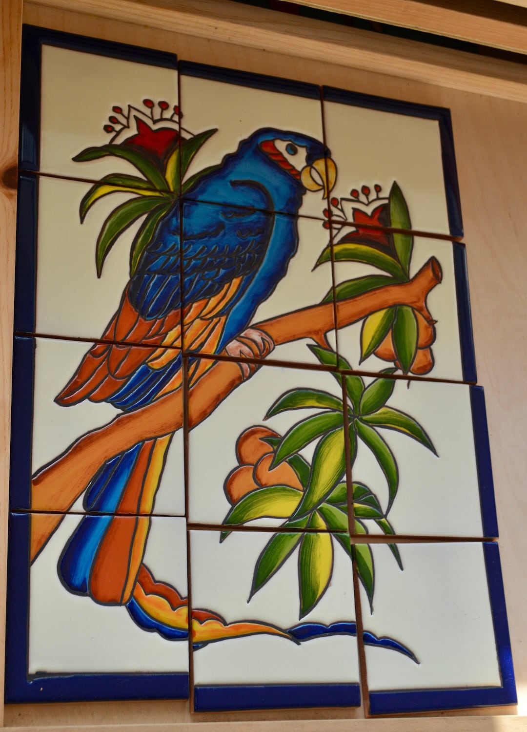 12 Pieces Mexican Tile Wall Mural - Etsy