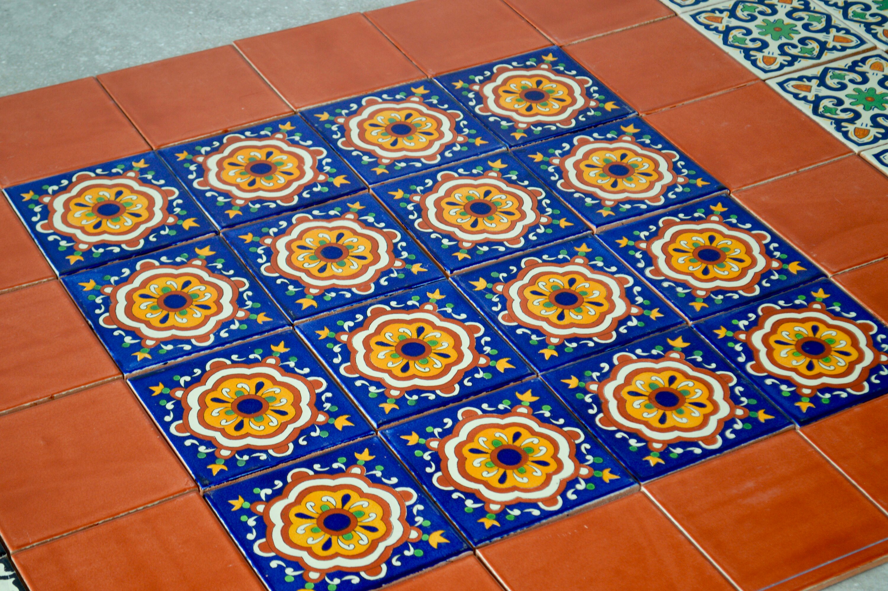90 azulejos mexicanos. Pintados a mano 4x4 - Etsy España