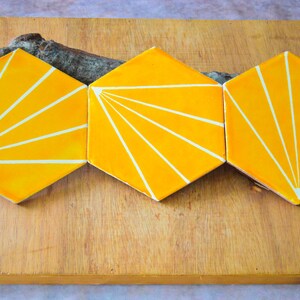 11 Pieces 6x6 "hexagonal Tiles Handmade. - Etsy