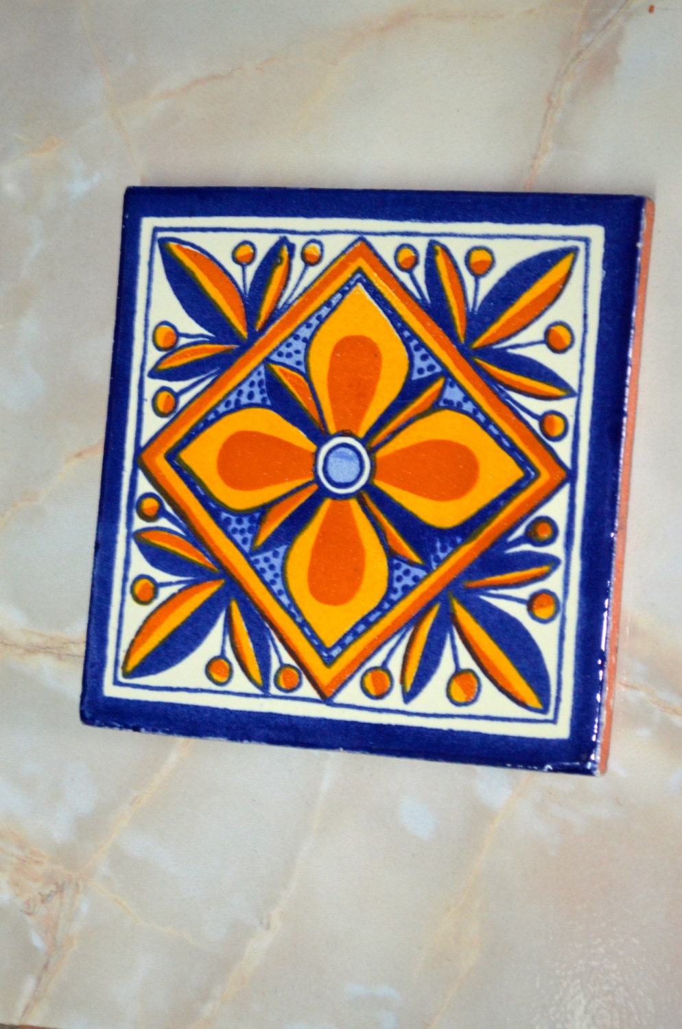 14 Mexican Talavera Tiles.hand Made-hand Painted 6 "x 6" - Etsy