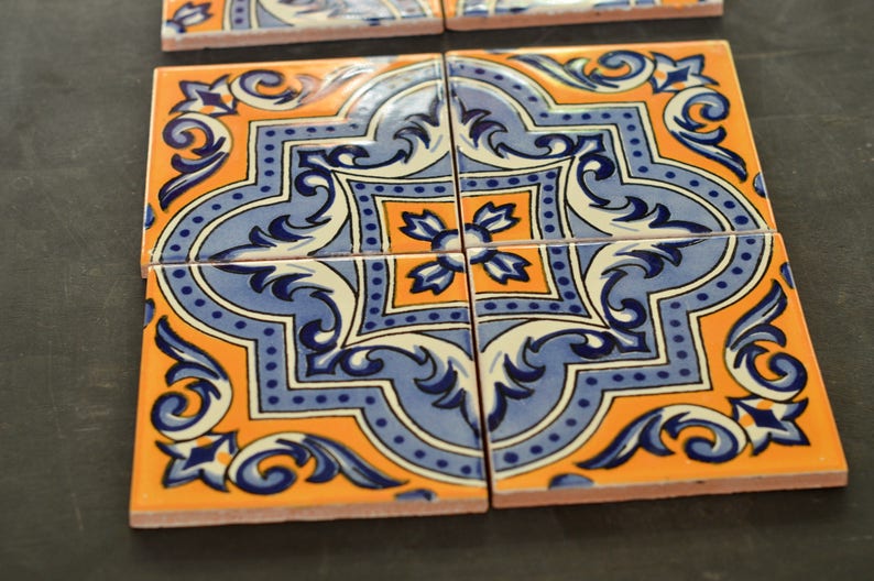 88 Pieces of Mexican Tiles 4x4 " - Etsy