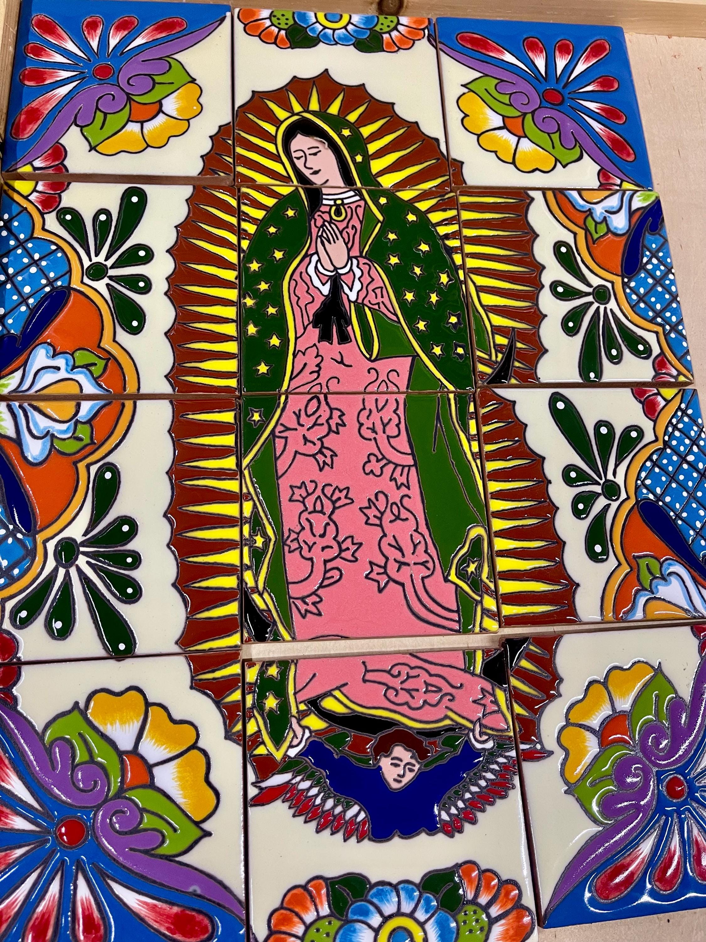 12 Pieces Mexican Tile Wall Mural - Etsy