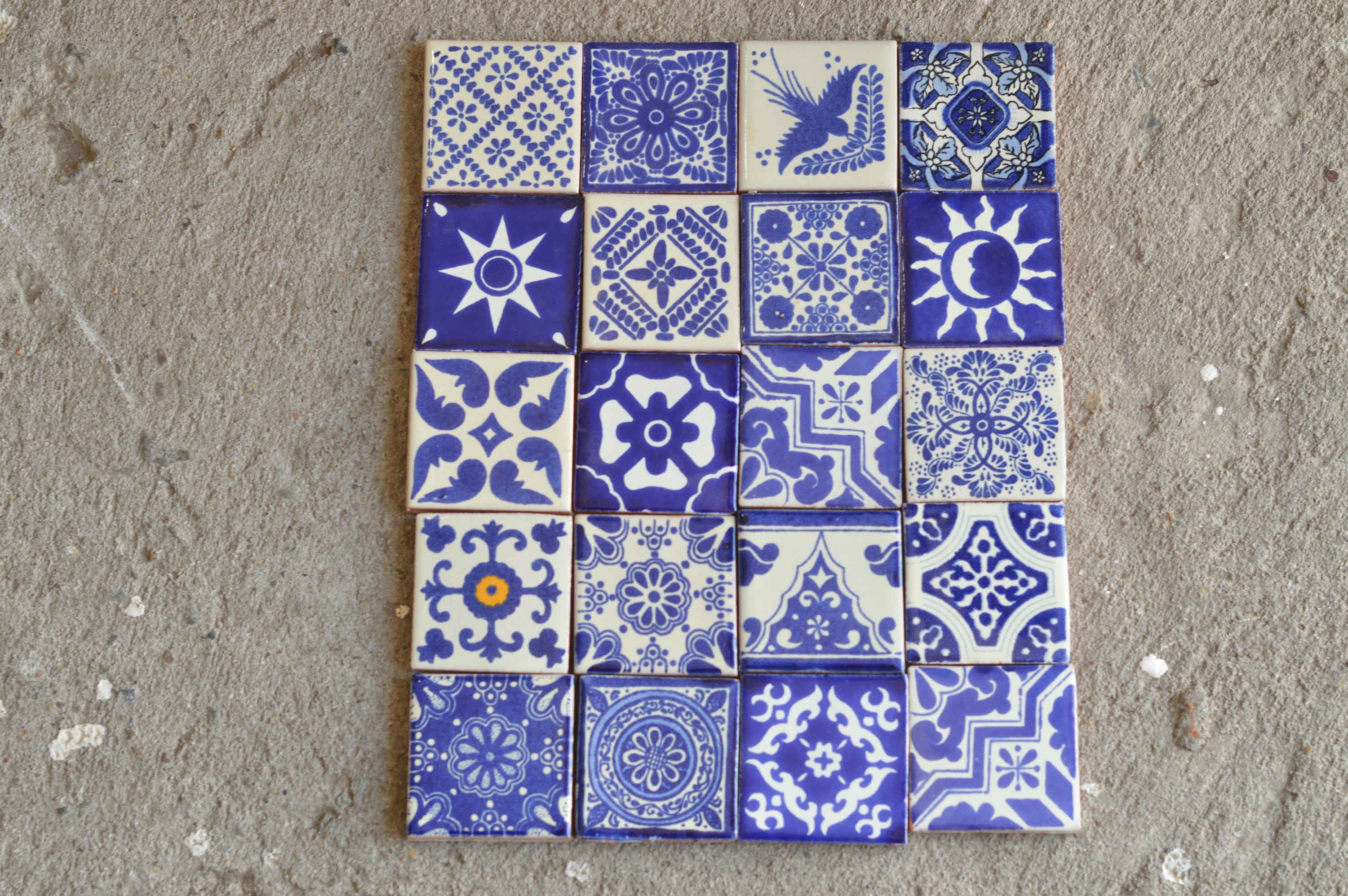 20-azulejos Talavera pintadas a mano 2 X 2 - Etsy México