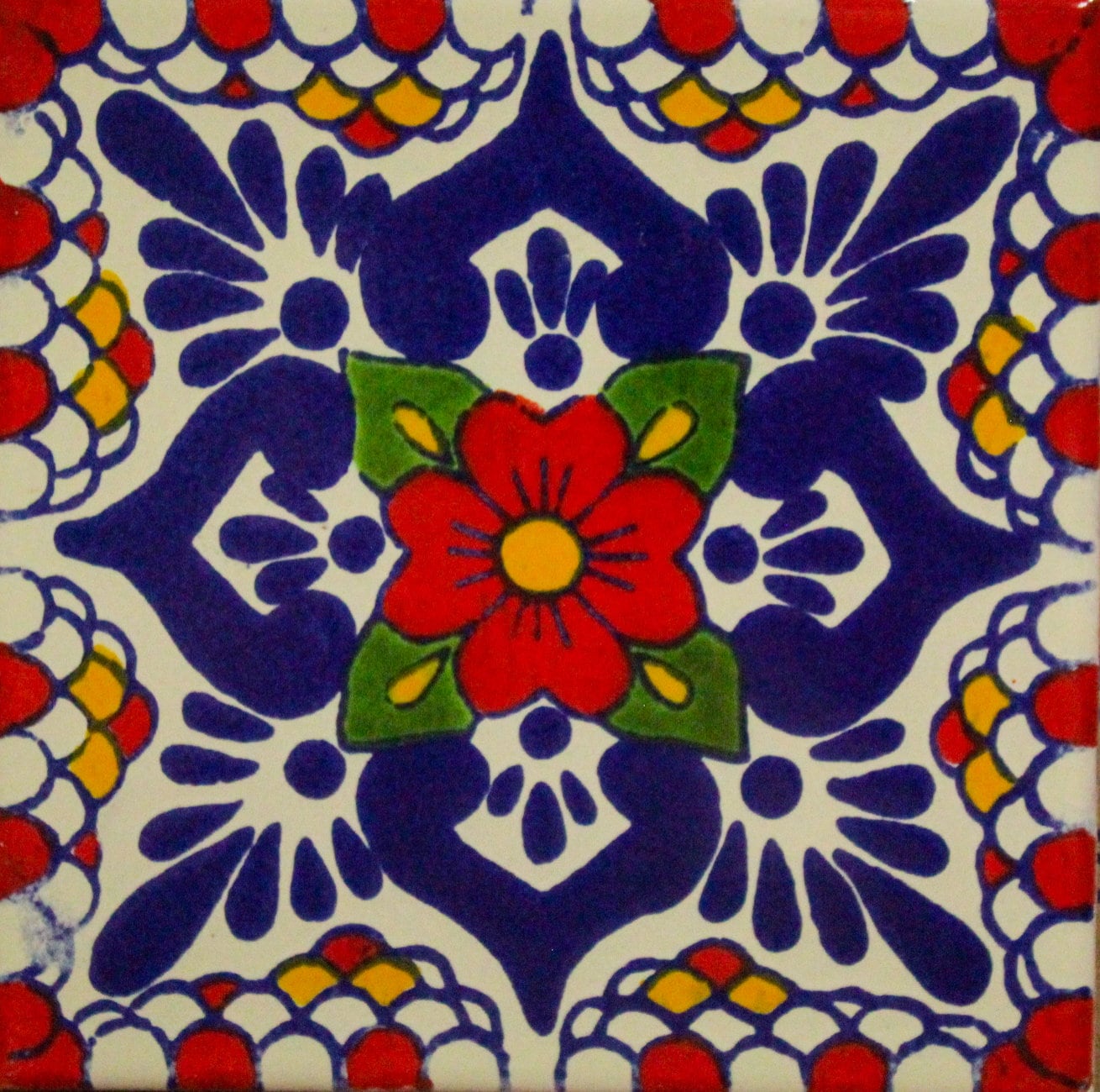 9 talavera Tiles Handmade 3 x 3 - Etsy