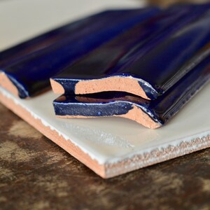 12~ 6" X 2" Surface Blue Trim Tile - Etsy