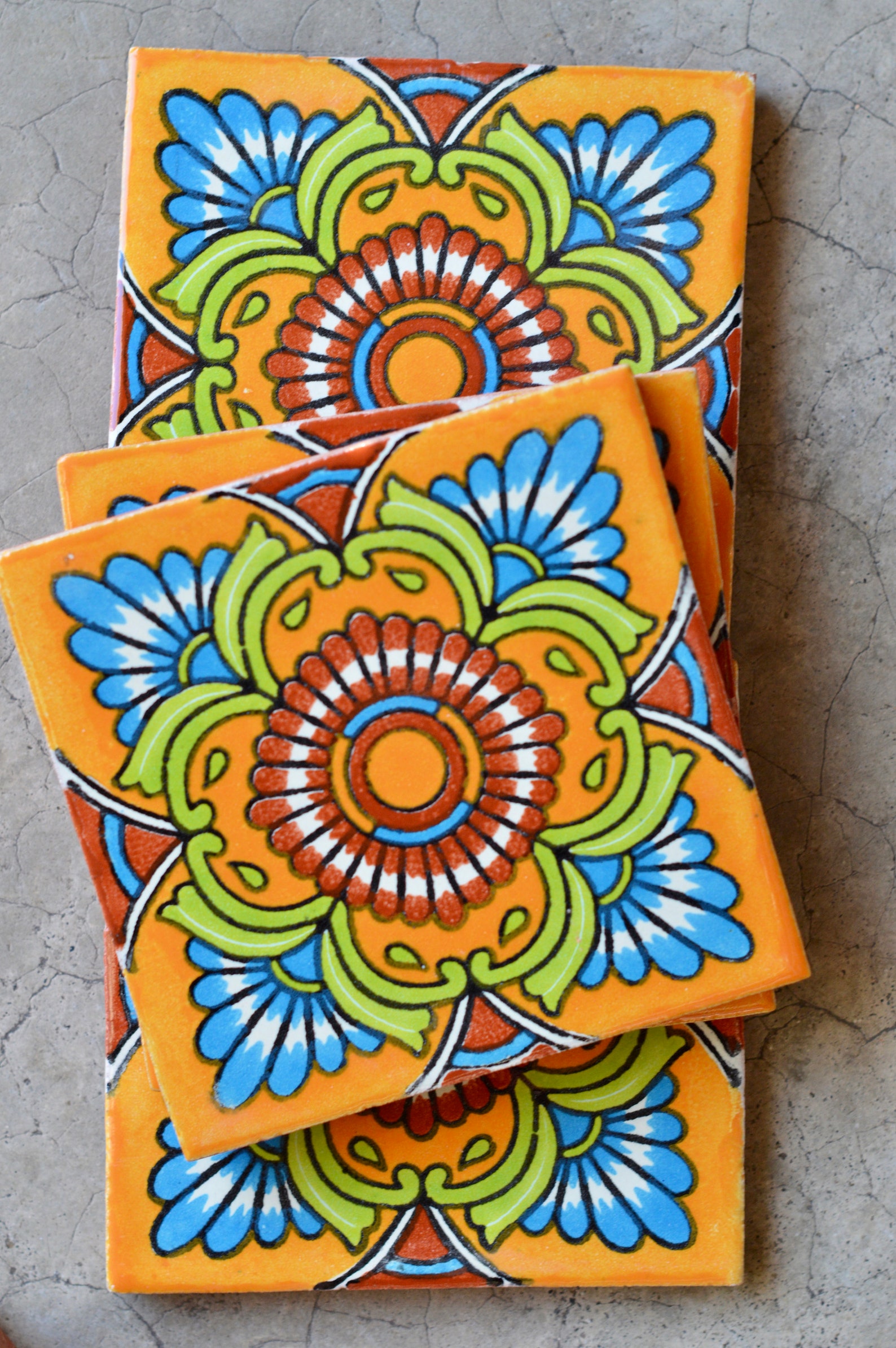 90 Mexican Tiles Hand Painted. - Etsy