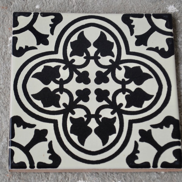 Black and White Mexican Tiles - Etsy