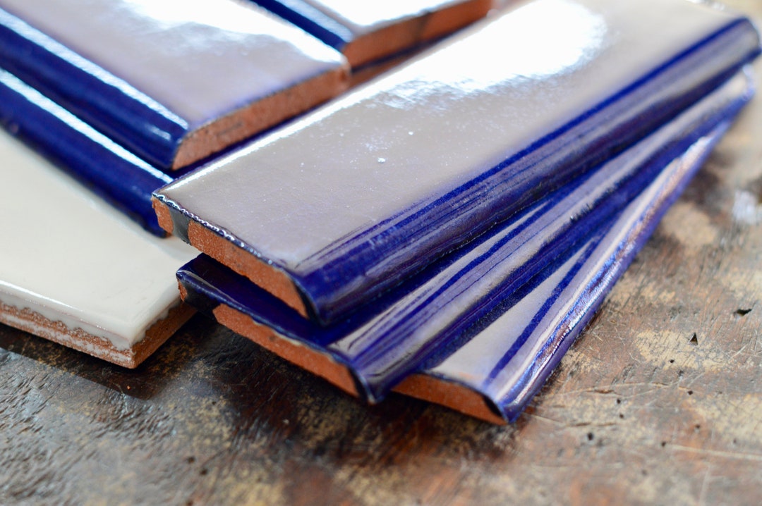 12~ 6" X 2" Surface Blue Trim Tile - Etsy