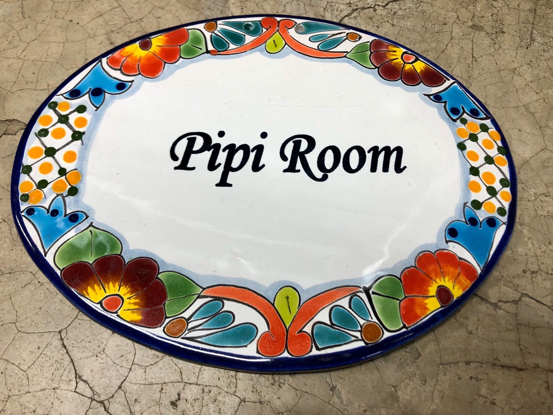 Talavera Sign/ Pipi Room - Etsy UK