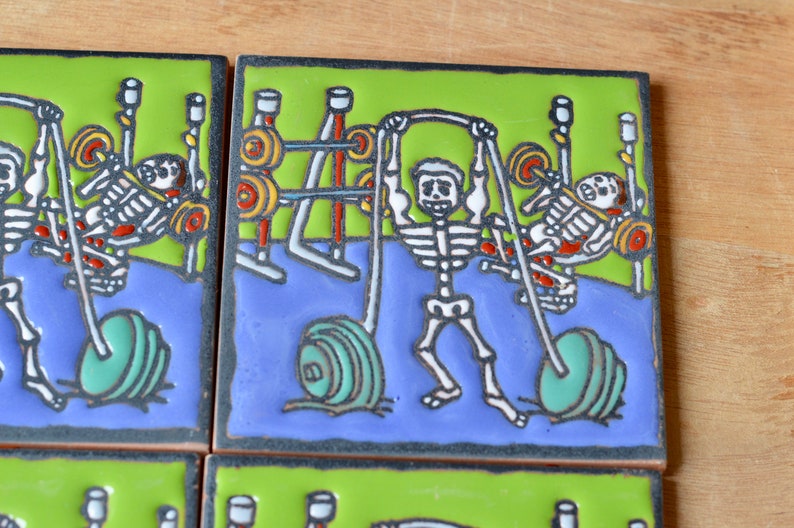 Talavera Mexican Tile- Day of the Dead / Catrín at the GMY - Etsy
