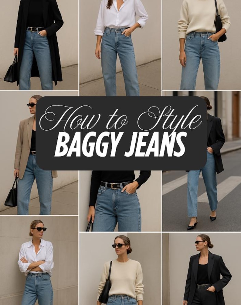 How to Style Baggy Jeans - Etsy