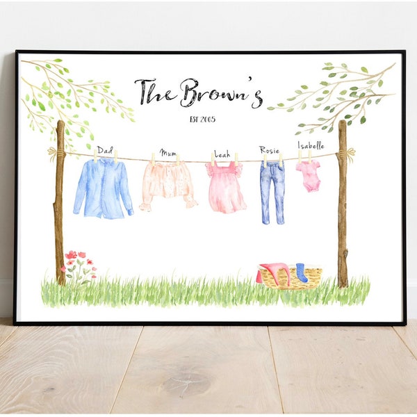 Laundry Line Art - Etsy UK