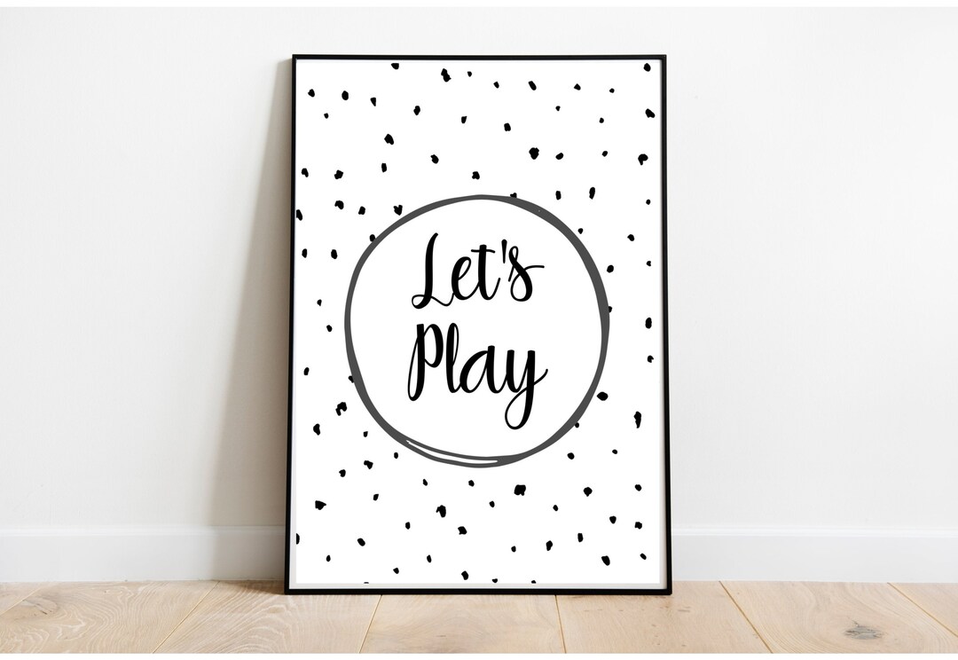 Lets Play Sign, Playroom Prints, Nursery Decor, Lets Play Printable ...