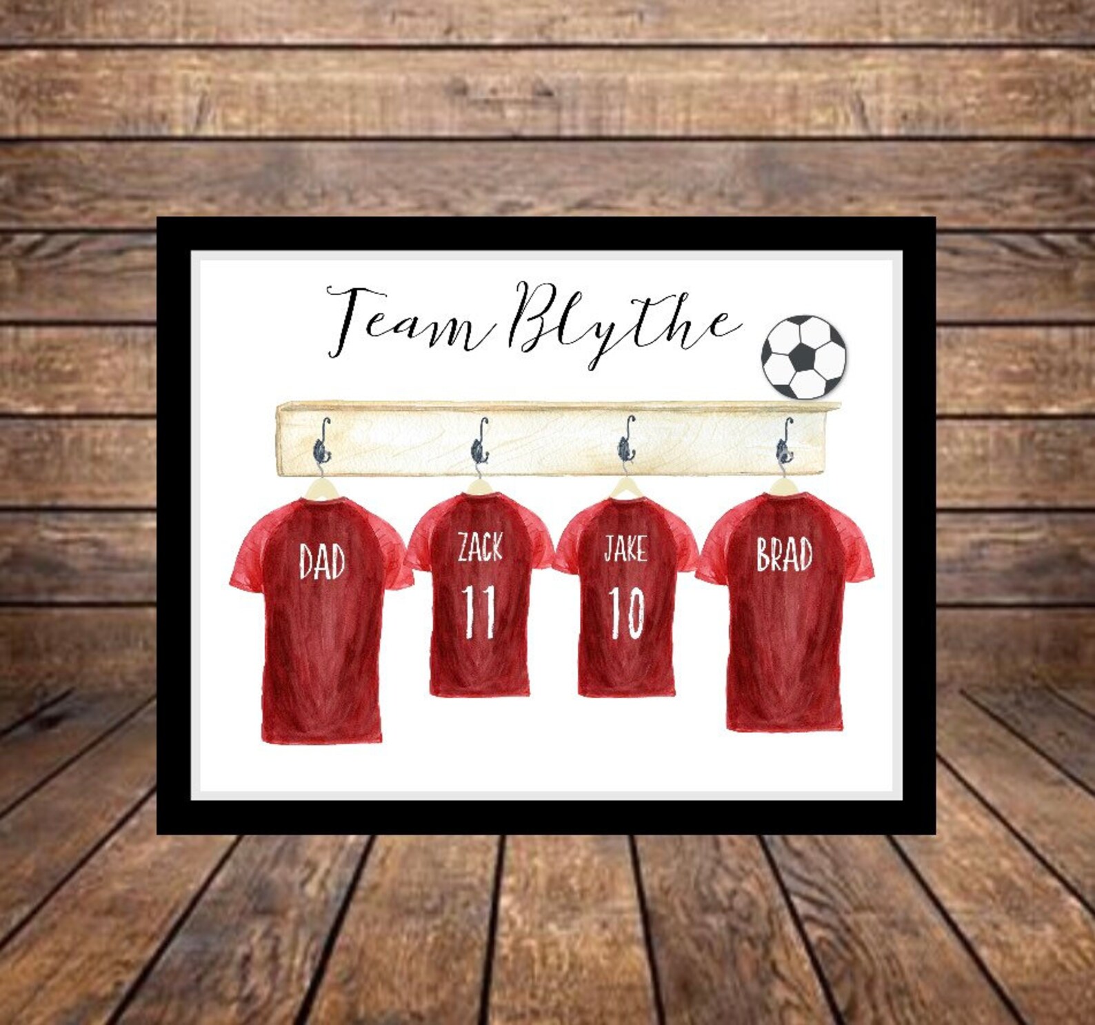 Fathers Day Gift Football Print Dads Dream Team Gifts for - Etsy