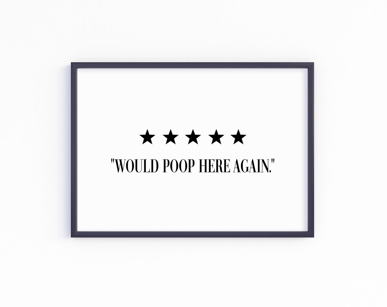 Would Poop Here Again Print, Toilet Prints, Funny Bathroom Wall Art ...