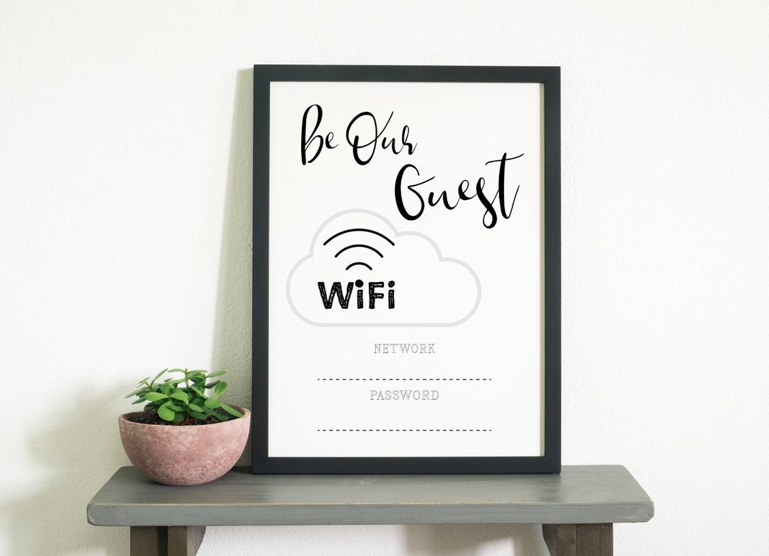 Wifi Print, Be Our Guest Sign, Wifi Password Print, Custom Wifi Print ...