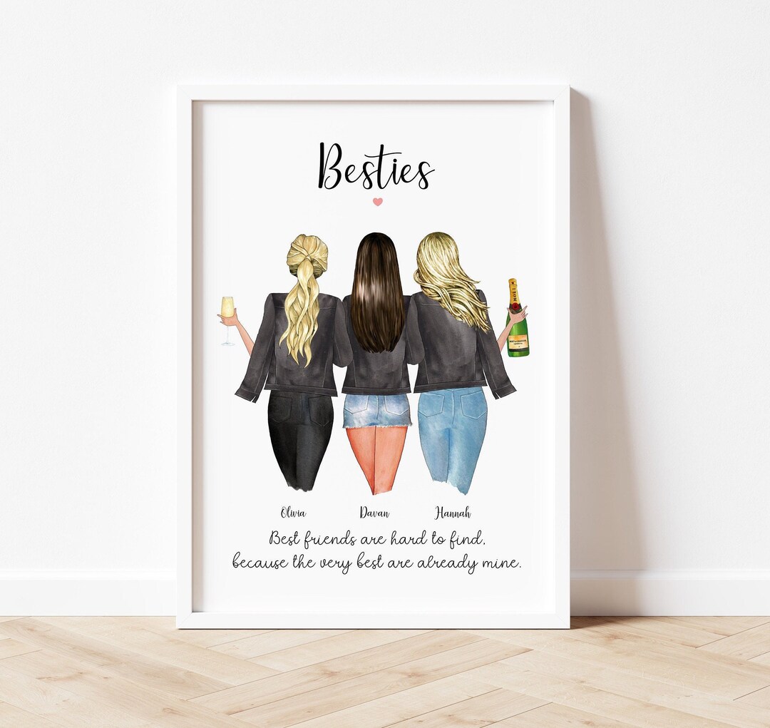 Friendship Print, Best Friend Gift, Bestie Gifts, Gifts for Friends ...