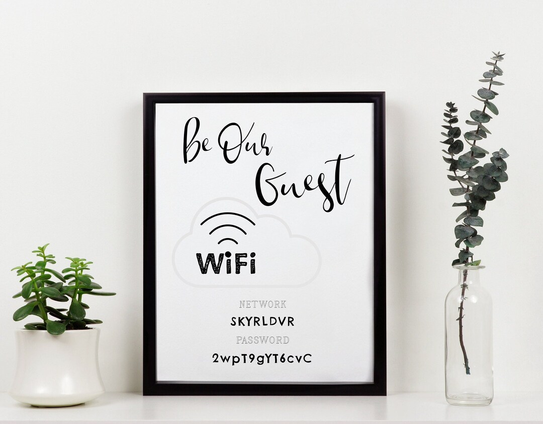 Wifi Print, Be Our Guest Sign, Wifi Password Print, Custom Wifi Print ...