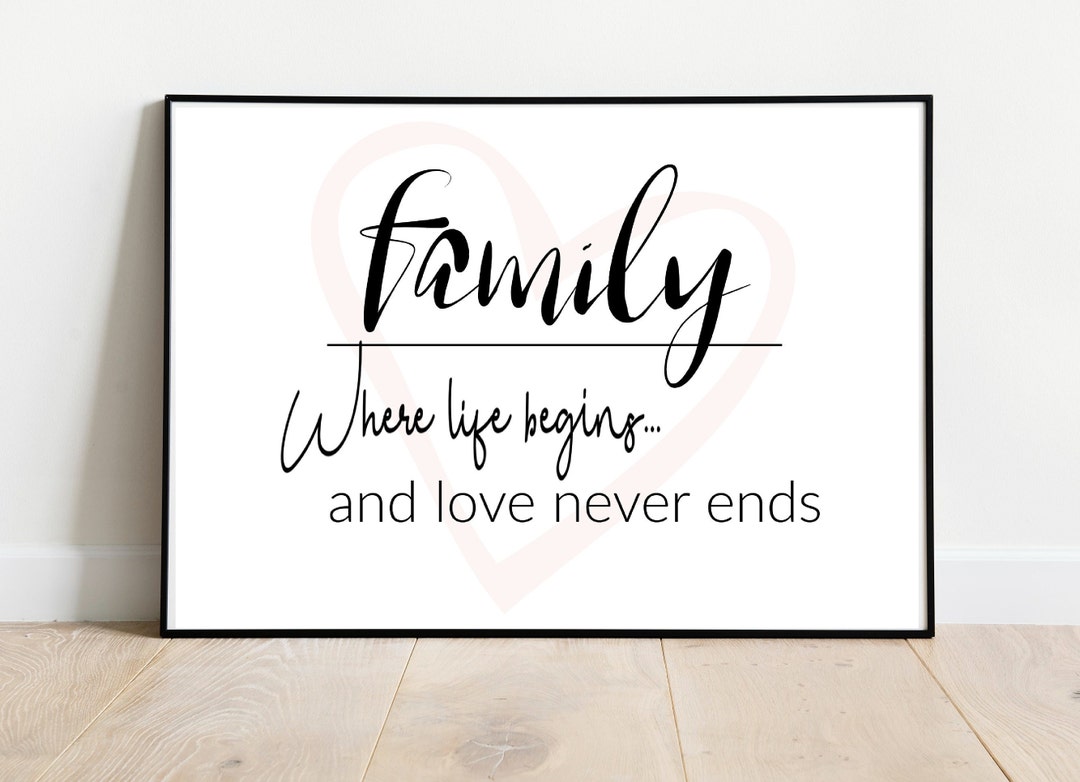 Family Quote Print, Downloadable Print, Family Poster, Family Wall Art ...