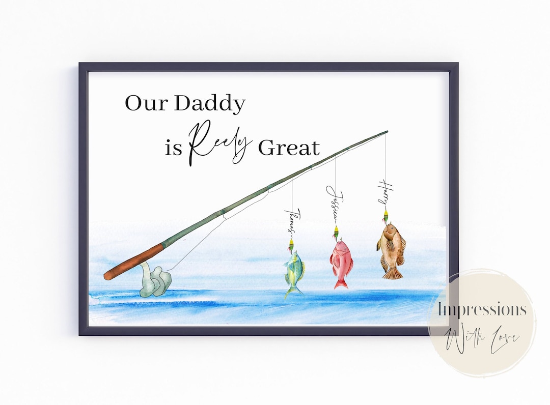 Fishing Gift for Dad Daddy, Father's Day Gift, Personalised Fishing ...