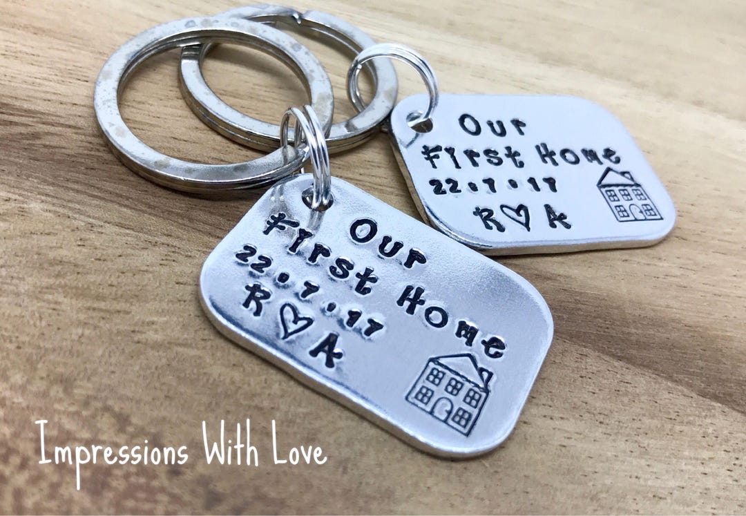 First Home Keyring, New Home Gift, House Keyring, Couples Gift, New ...