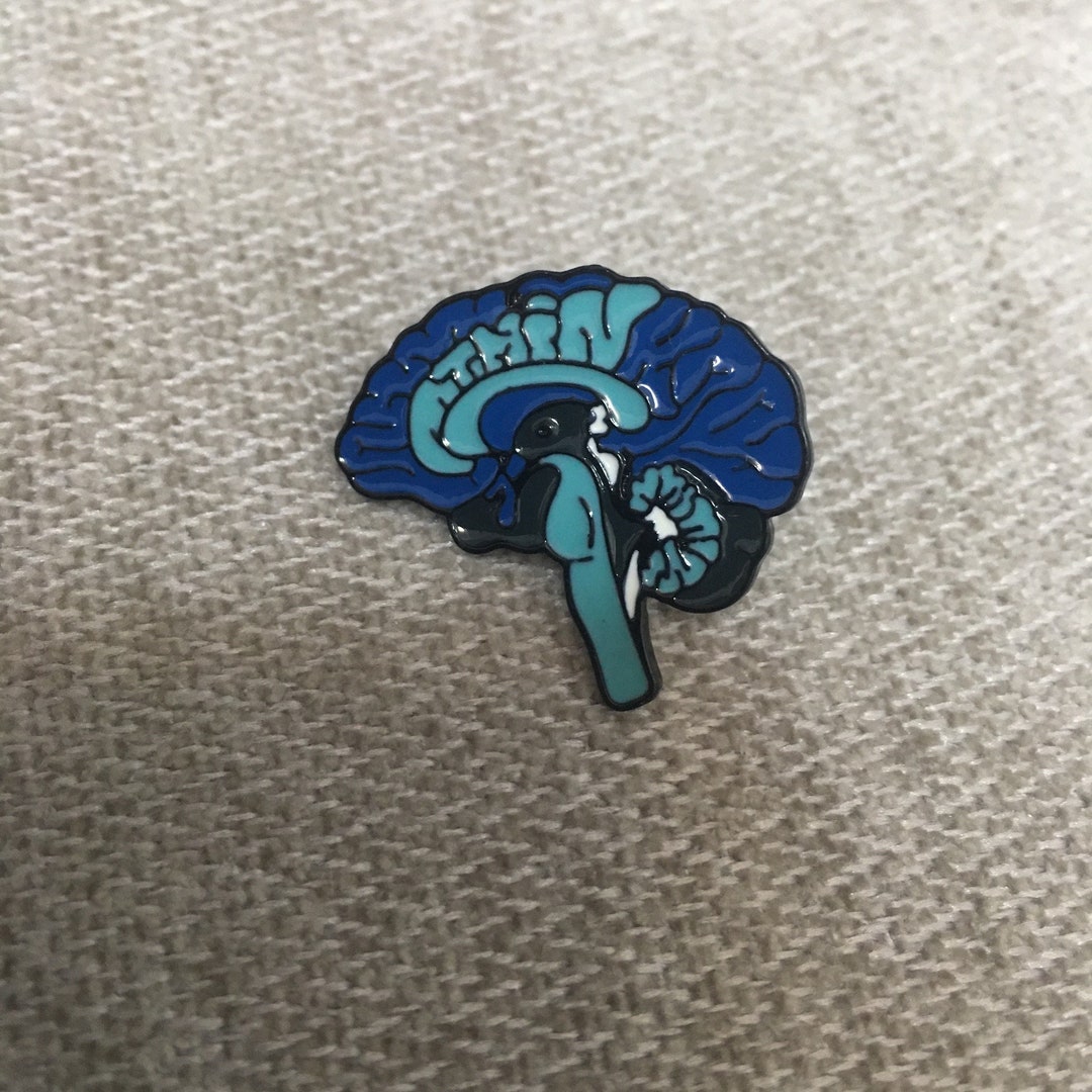 Anatomical Brain Enamel Pin,anatomy Enamel Pin,brain Badge,medical ...