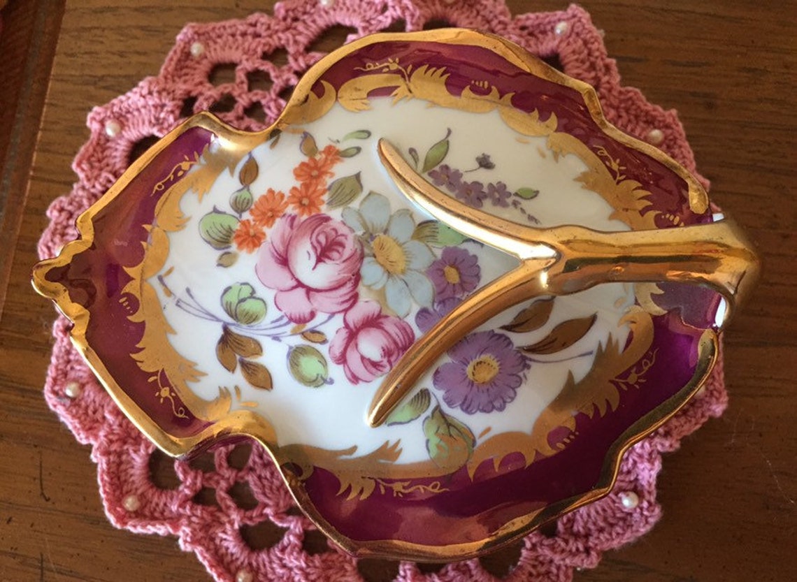 KPM Trinket Jewelry Box in Pretty Pink and Gold Luster Finish - Etsy