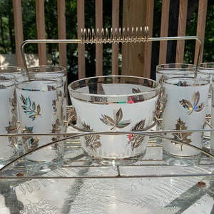 Starlyte 12 Oz Glasses With Ice Bucket and Caddy Wonderful Set Very ...