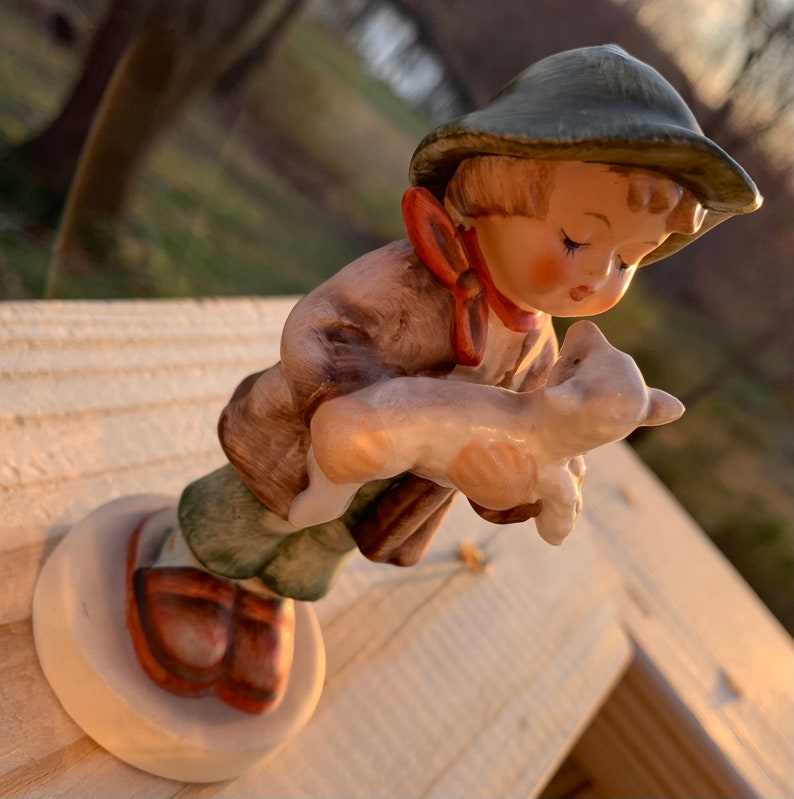 M J Hummel Signed Boy With Lamb Figurine Very Good Vintage | Etsy
