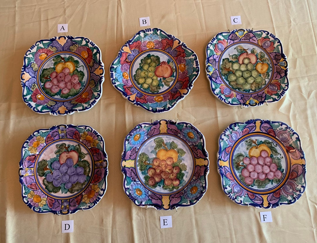 6 Vintage 10-3/4 Grecian Hanging Wall Plates W/hangers you Choose the ...