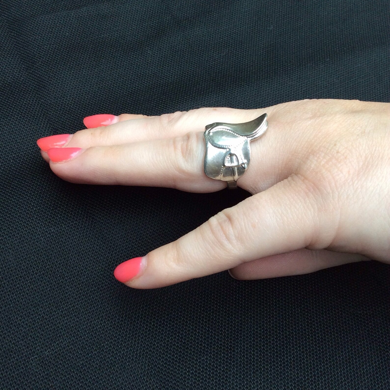 Sterling Saddle Ring Horse Ring Equestrian Ring Sterling - Etsy