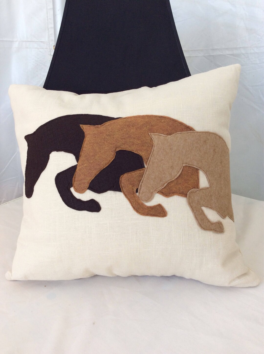 Equestrian Pillow Horse Pillow Horse Silhouette Pillow Equestrian Decor ...