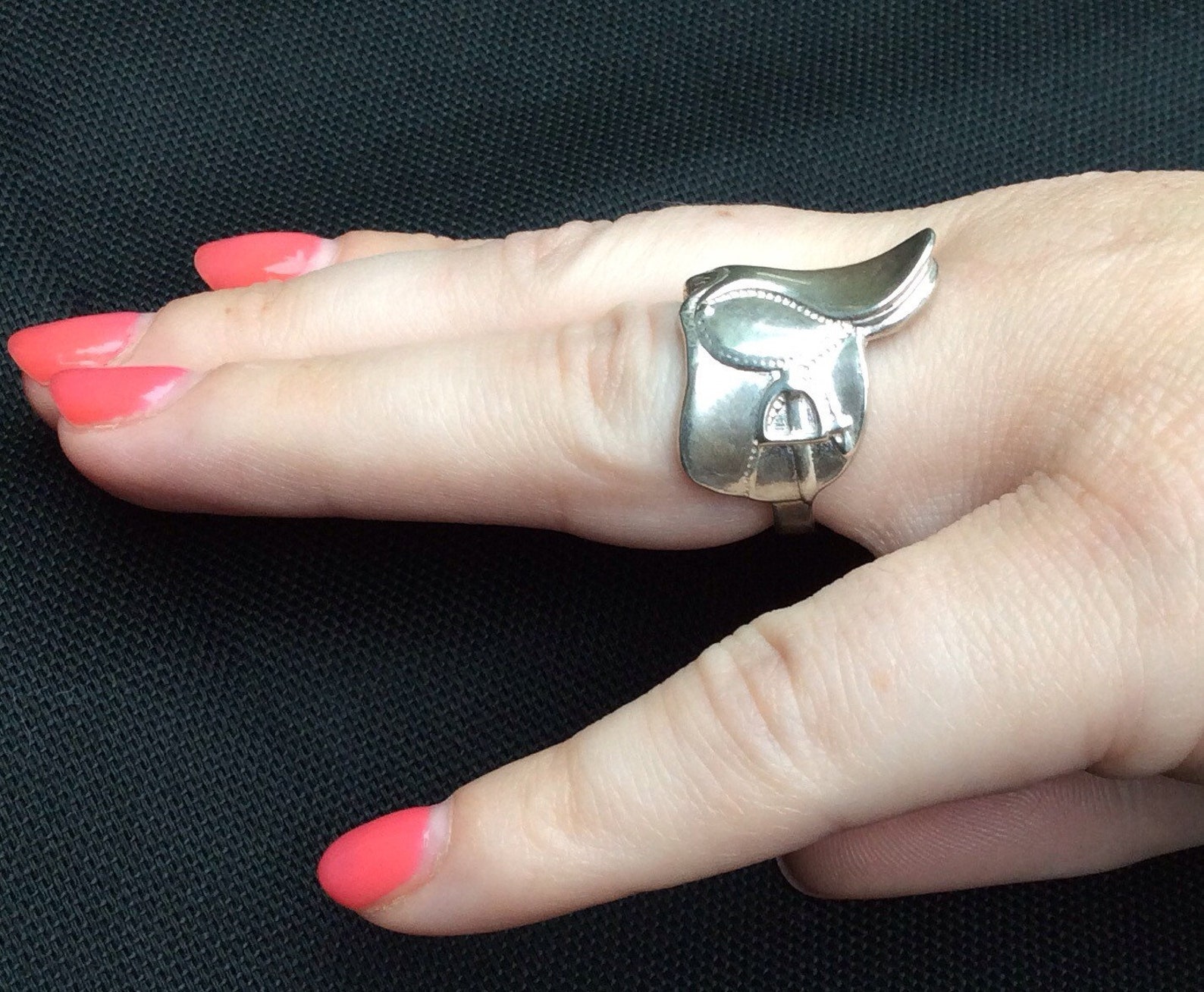 Sterling Saddle Ring Horse Ring Equestrian Ring Sterling - Etsy