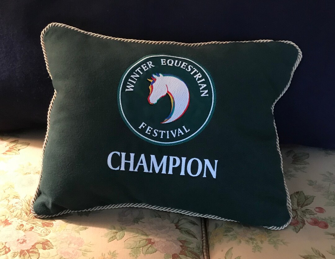 Custom Equestrian Pillow From Horse Blanket or Award Cooler - Etsy