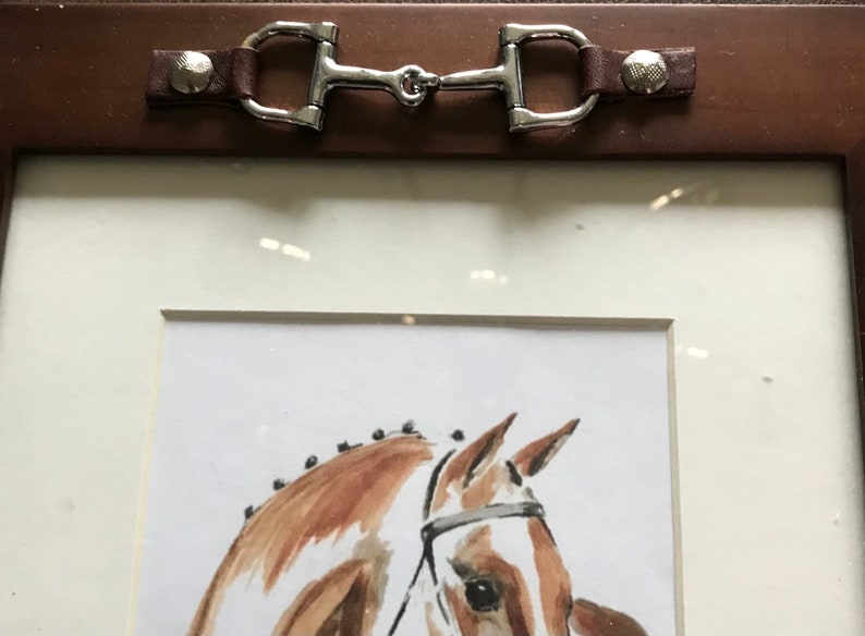 Equestrian Picture Frame: Horse Bit Decor, Solid Wood (8x10) - Etsy
